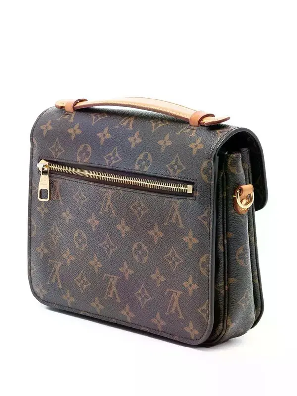 LOUIS VUITTON Monogram Pochette Metis Satchel - Brown