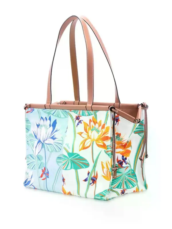 Loewe 2020 Paula's Ibiza Small Waterlily Print Tote Bag