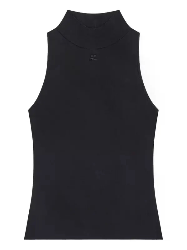 COURREGES Knitted Tank Top - Black
