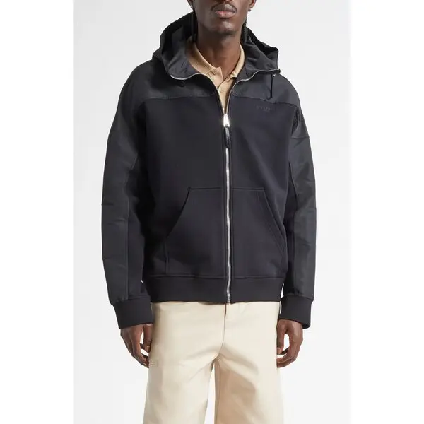 Givenchy Mixed Media Hooded Windbreaker