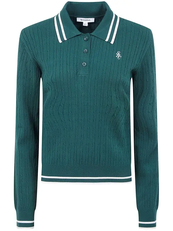 SPORTY & RICH Src" Mini Cable Ls Polo
