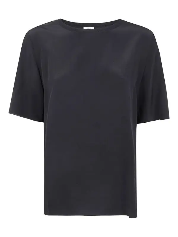 JOSEPH Silk Crepe Top - Black