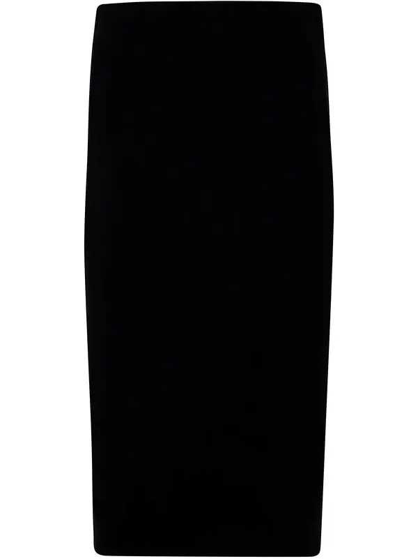 MUGLER Pencil Midi Skirt - Black