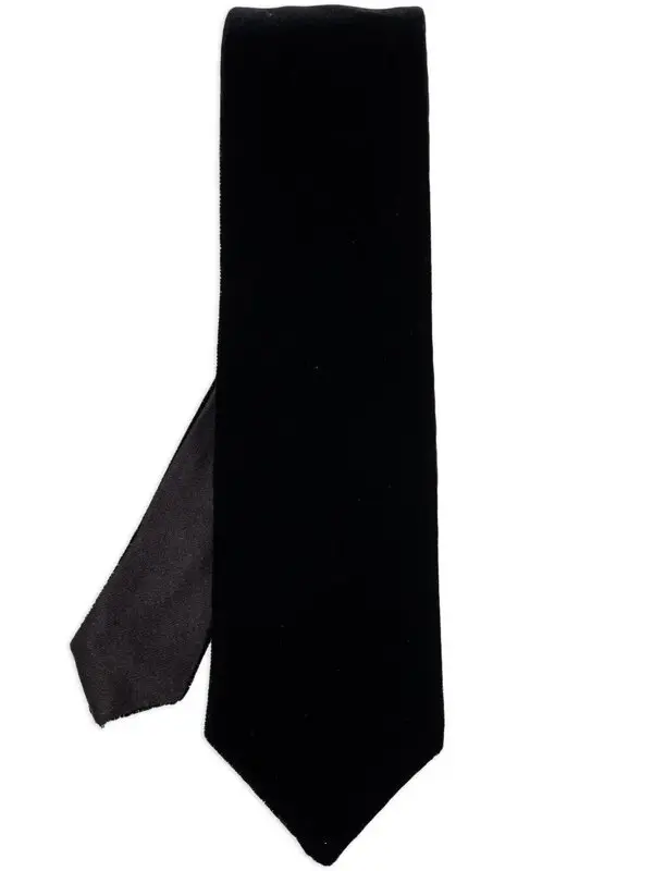 Giorgio Armani Woven Jacquard Neck Tie - Black