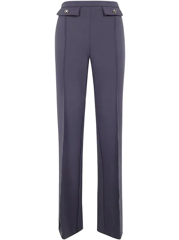 Elisabetta Franchi Wide Leg Trousers - Black