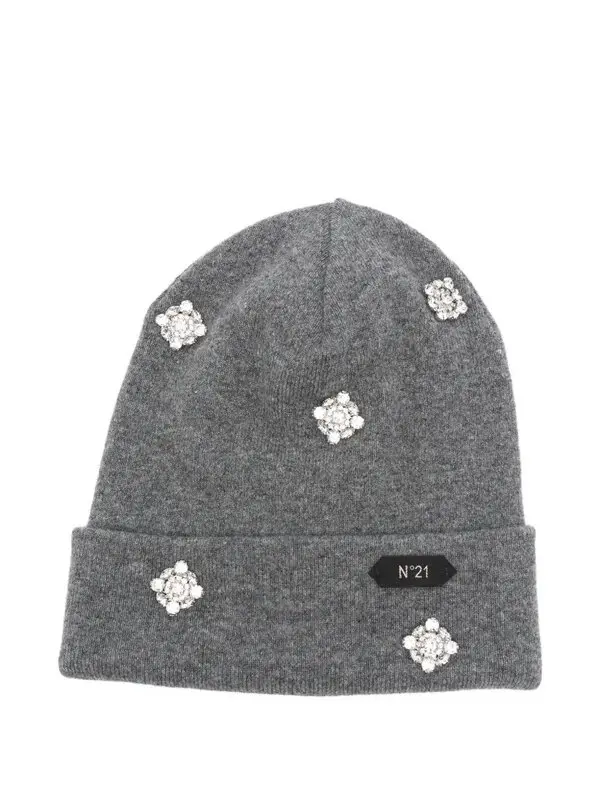 N.21 Knitted Beanie - Gray