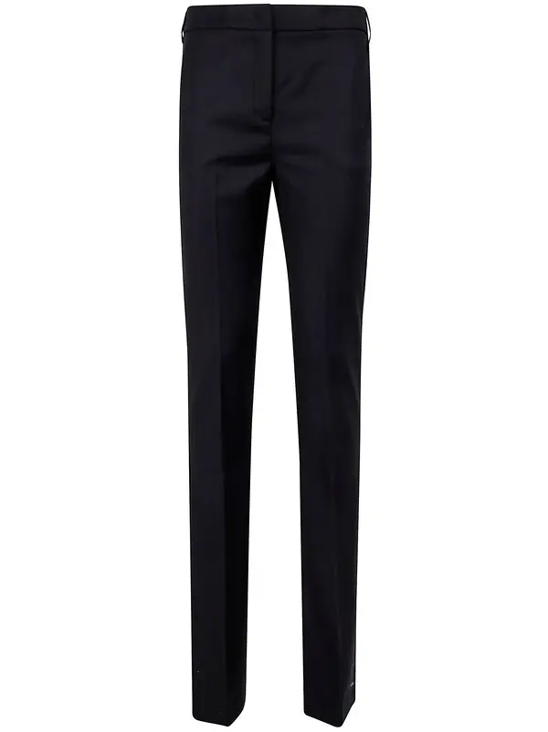 Blumarine Flared Twill Pants - Black