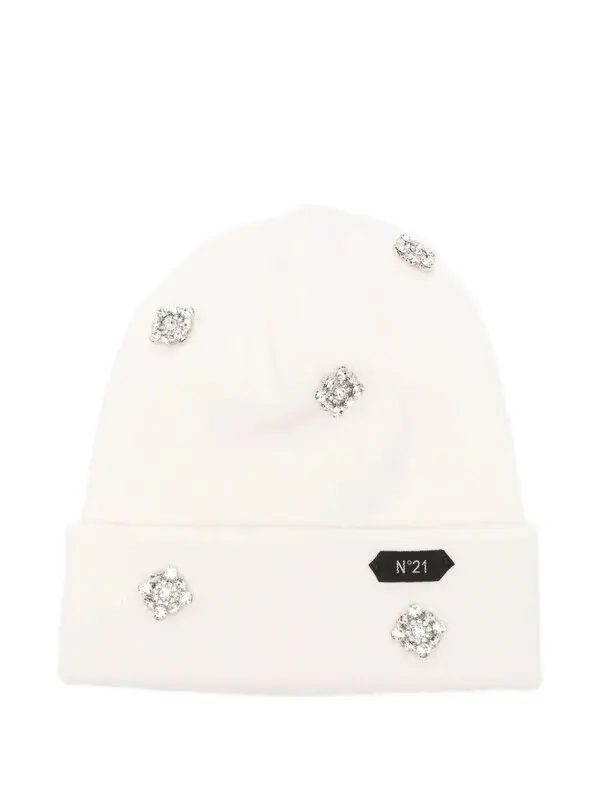 N.21 Knitted Beanie - White