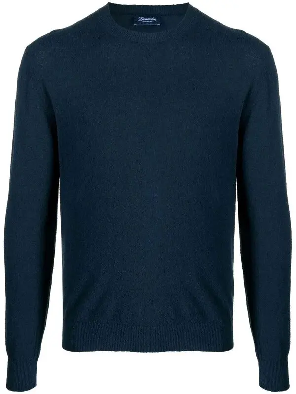 DRUMOHR Long Sleeves Round Neck Sweater - Blue