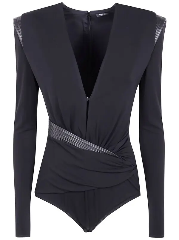 Versace Stretch Crepe Jersey Bodysuit