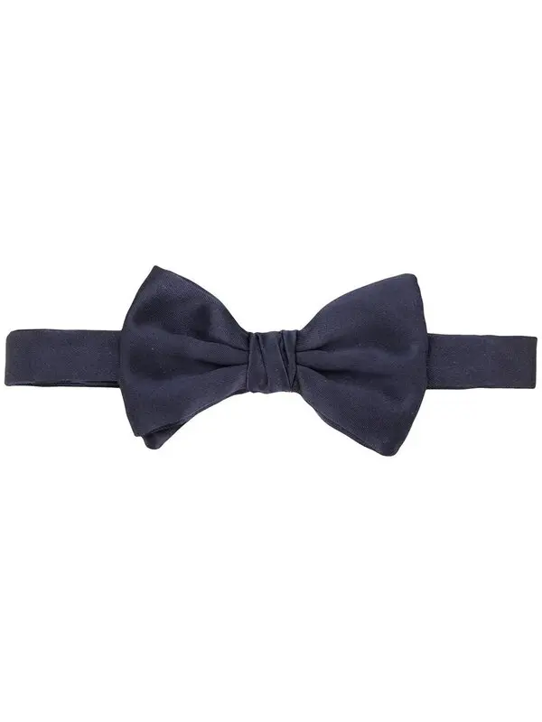 Giorgio Armani Woven Bowtie - Blue