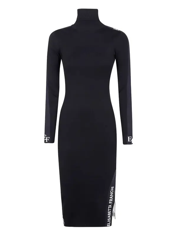Elisabetta Franchi Long Sleeve Knitted Dress