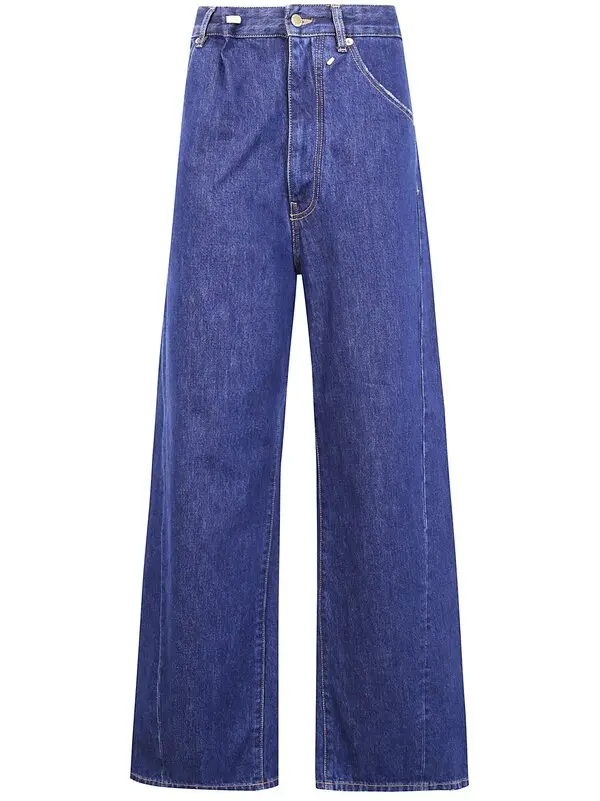 DARKPARK Ines Fold Over Denim Jeans - Blue