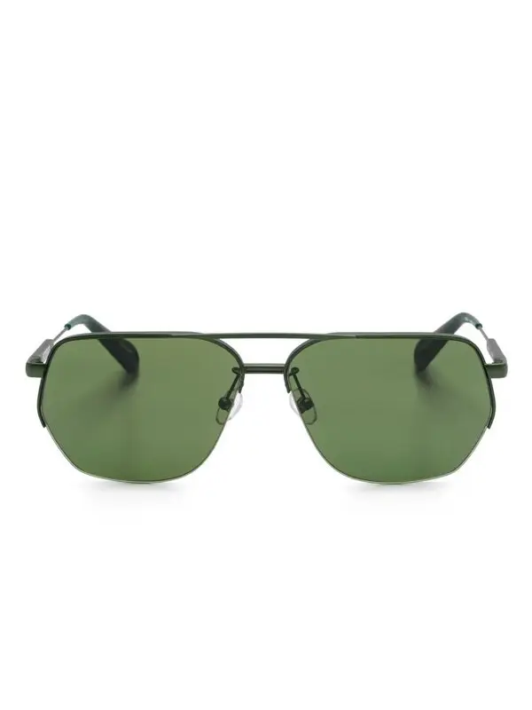 LINDA FARROW X JACQUEMUS Les Lunettes Aviador Sunglasses - Green