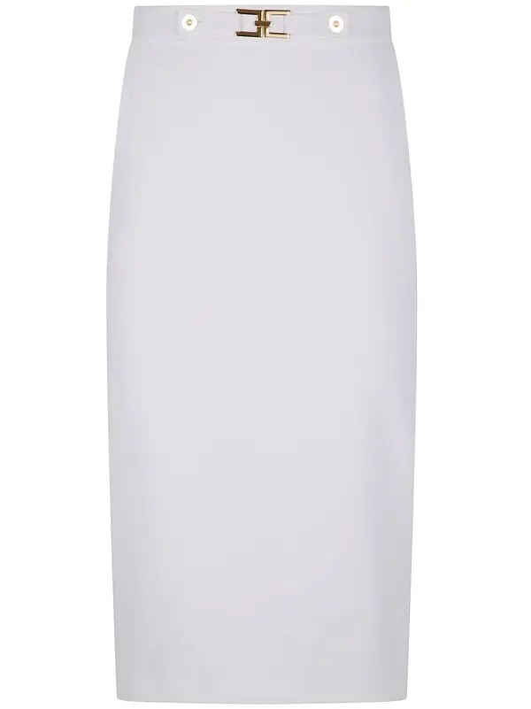 Elisabetta Franchi Pencil Logo Skirt