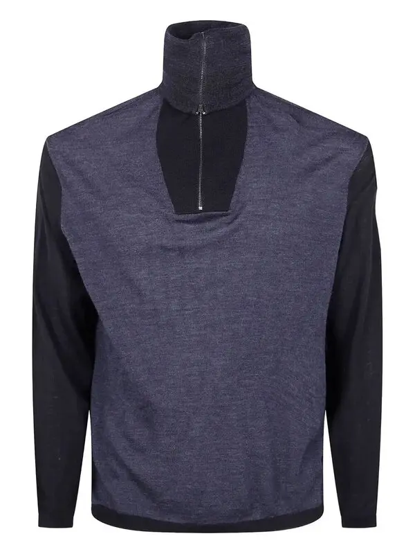 Emporio Armani Half Zip Turtleneck Sweater