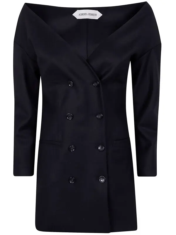 Alberta Ferretti Double-breasted Jacket - Black