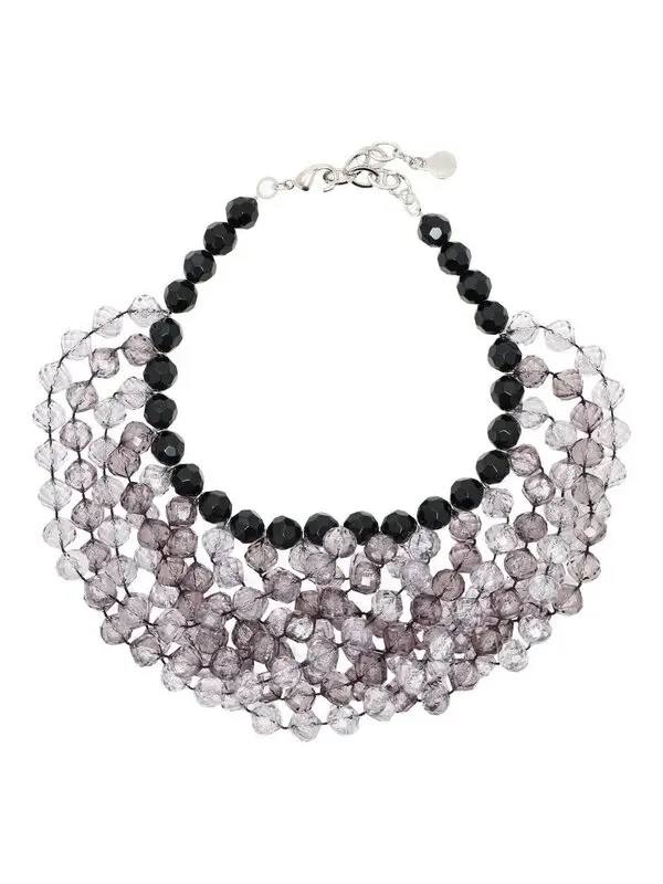 Emporio Armani Beaded Twist Necklace - Black