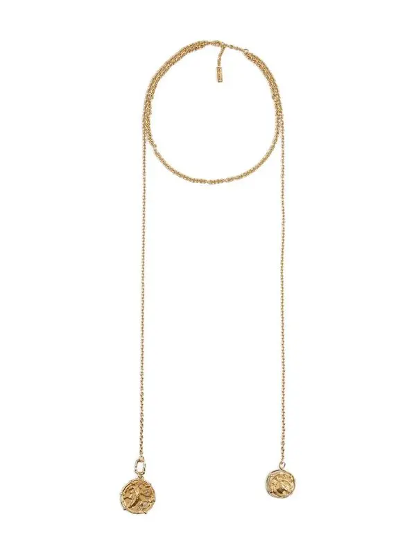 Chloé Laition Vintage Tie Necklace - Metallic