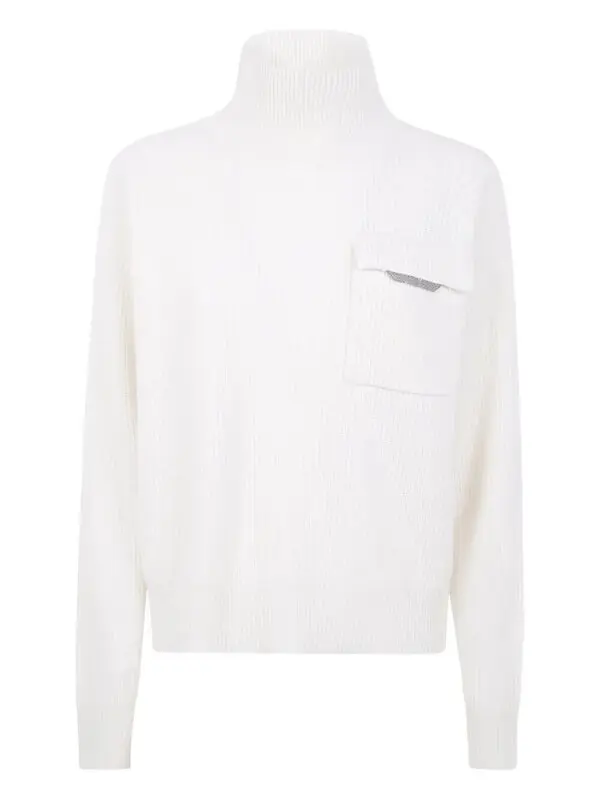 Brunello Cucinelli Cashmere Turtleneck Sweater - Beige