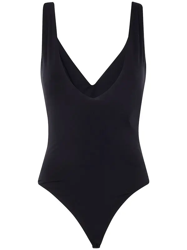 ENTIRE STUDIOS V-neck Bodysuit - Black