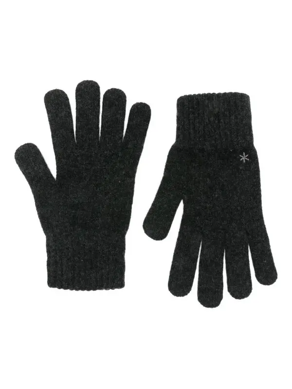 SNOW PEAK Washable Wool Knit Gloves - Gray