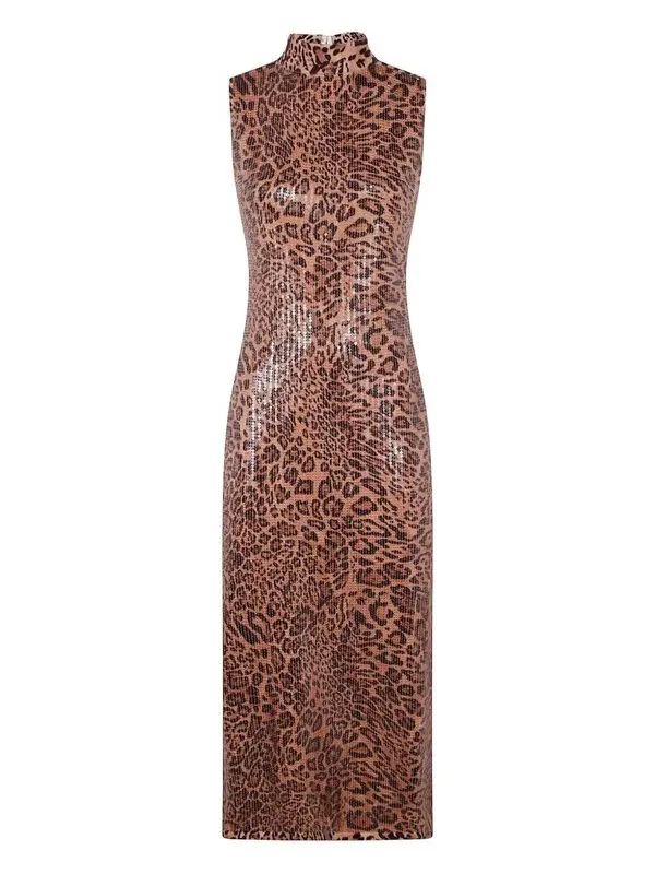 TWINSET Animalier Print Midi Dress