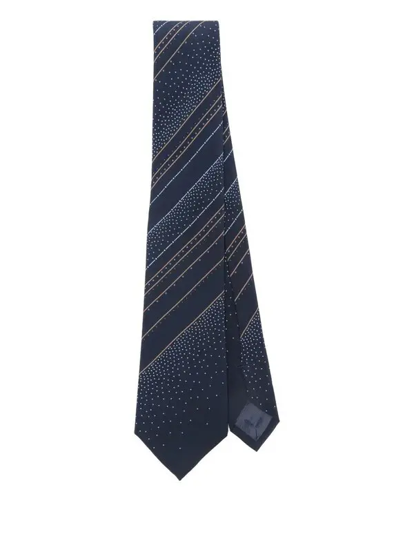 Emporio Armani Dotted Neck Tie - Blue