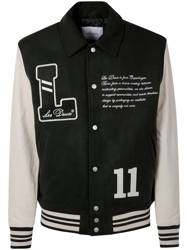 LES DEUX Wool Varsity Jacket - Brown
