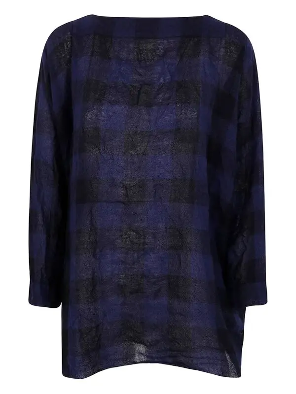 DANIELA GREGIS Camicia Quadrato 5 Cm Checked Shirt - Blue