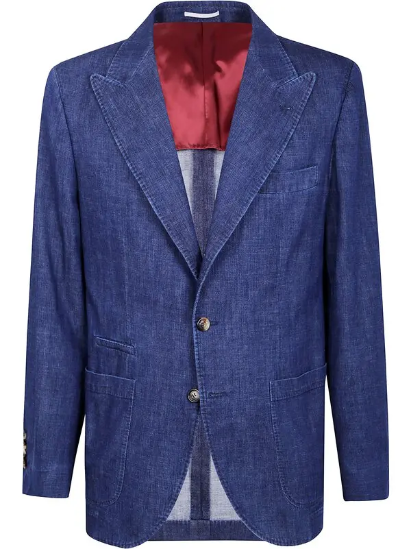 Brunello Cucinelli 3 Buttons Jacket - Blue
