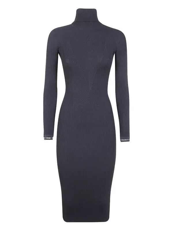 Elisabetta Franchi Long Sleeve Belted Dress