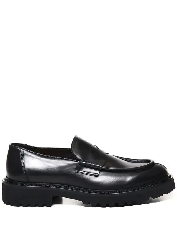 DOUCAL'S Penny Parabout Loafers - Black