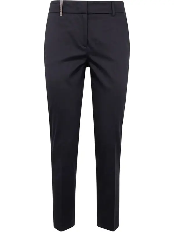 Peserico Light Cotton Satin Stretch Trousers