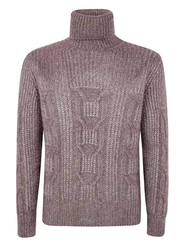 Zegna Cashmere And Silk Ribbed Turtleneck