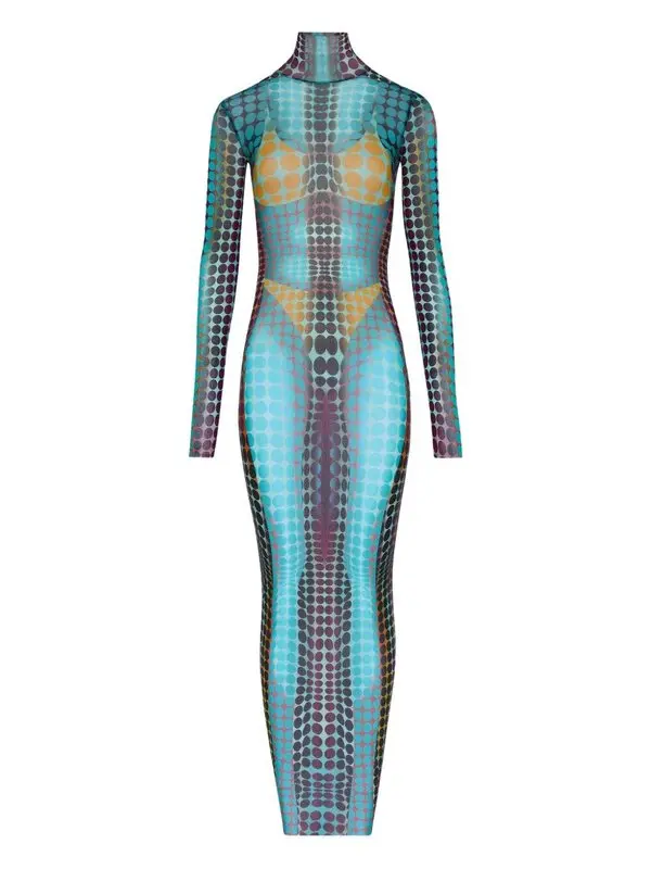 knee length dresses for ladies Jean Paul Gaultier SS2003 maxi dress – yourgarmentz main image 1