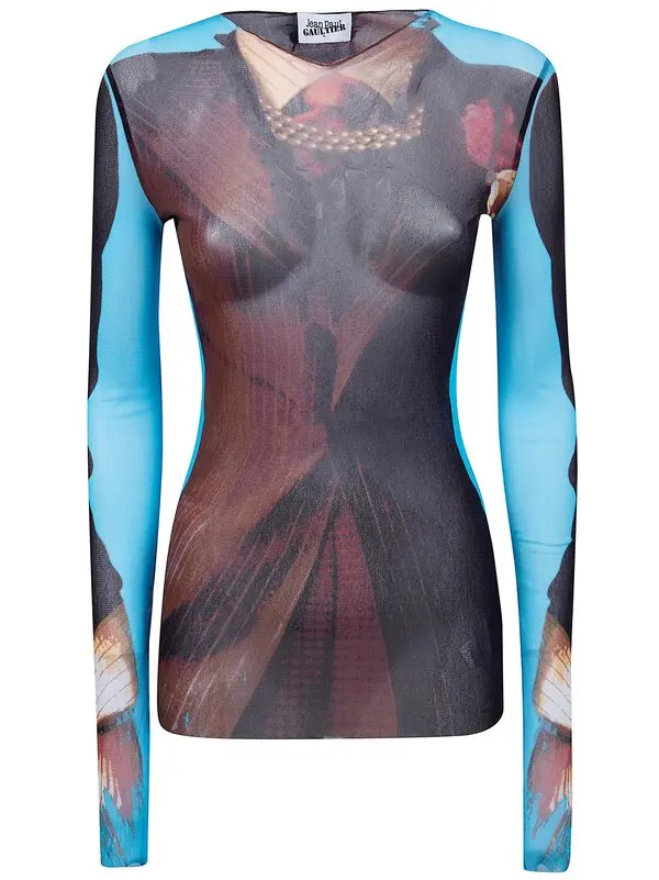 JEAN PAUL GAULTIER Re-edition: Le Top Tennis Costume Top - Multi