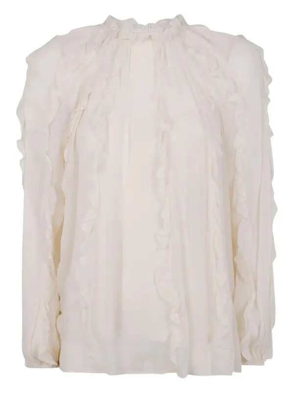 Zimmermann Frill Billow Blouse - Beige