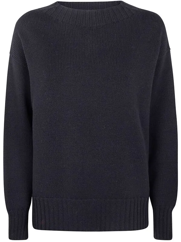 DRUMOHR Long Sleeve Crew Neck Sweater - Black