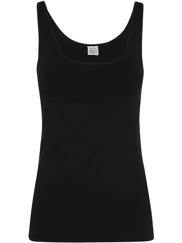TOTEME Compact Knit Tank - Black