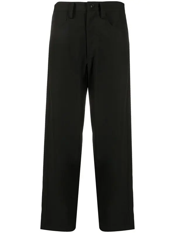 Y`S Side Stripe Gabardine Cropped Trousers