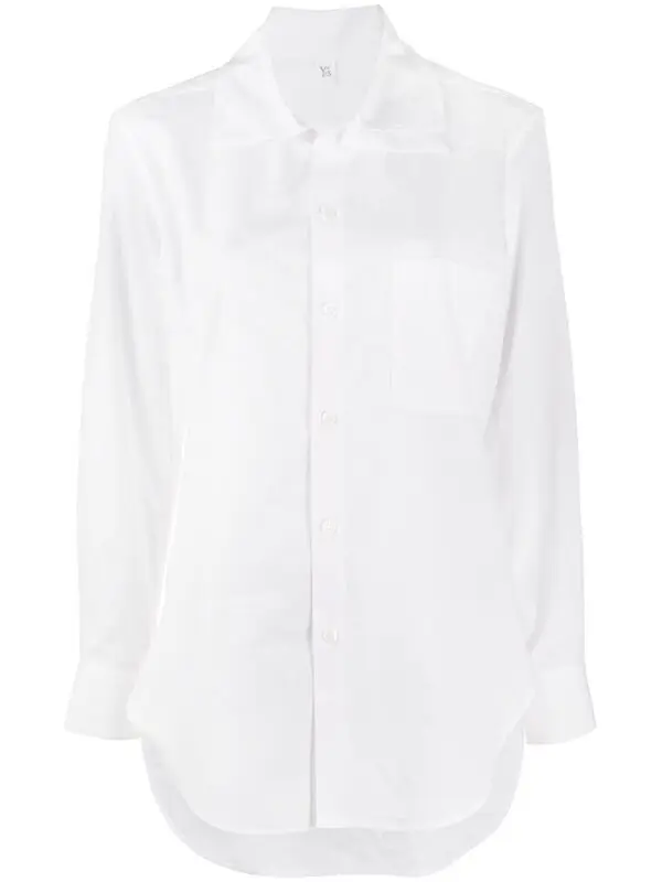 Y`S Layered Collar Shirt With Pocket