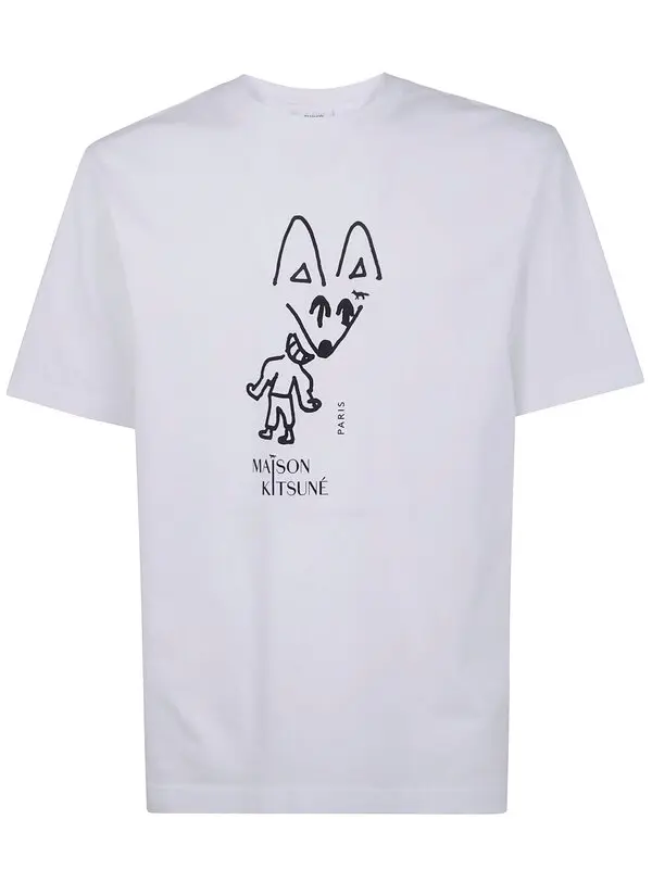 Maison Kitsuné Party Fox Comfort T-shirt - White