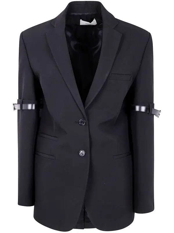 Coperni Logo Belted Blazer - Black