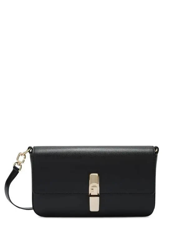 Furla Iride Ares Leather Small Crossbody Bag - Black