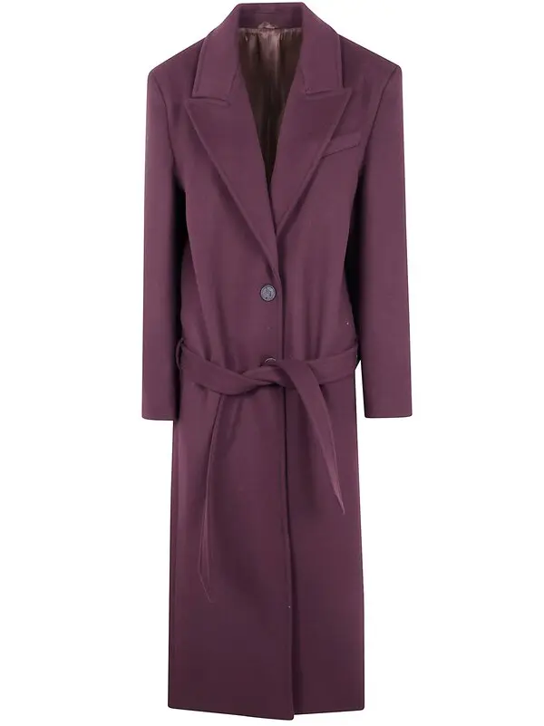 Attico Long Coat - Red