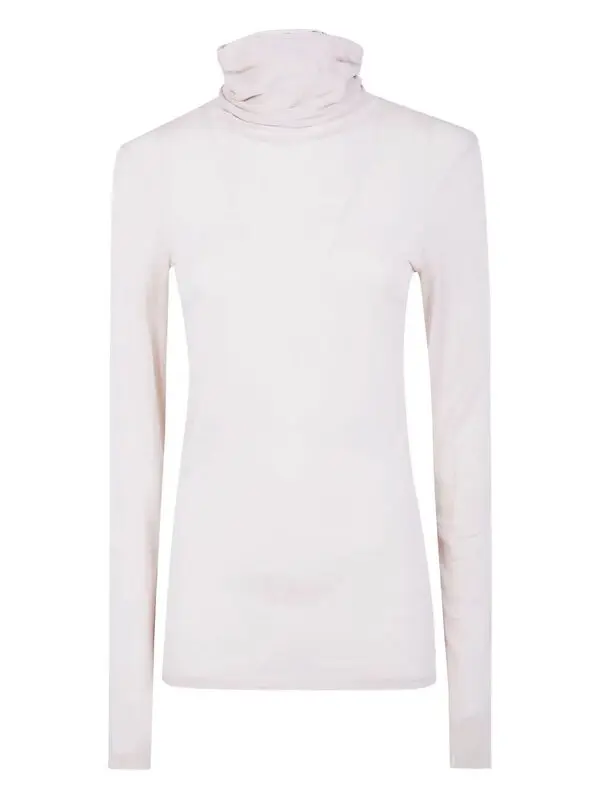 ANNECLAIRE Modal & Cashmere Jersey Turtleneck