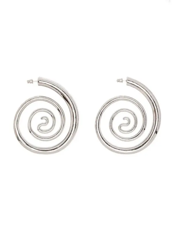PANCONESI Spiral Serpent Hoop Earrings - Metallic
