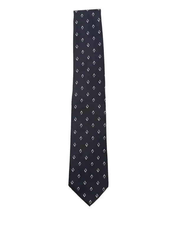 Emporio Armani Rhombus Neck Tie - Blue