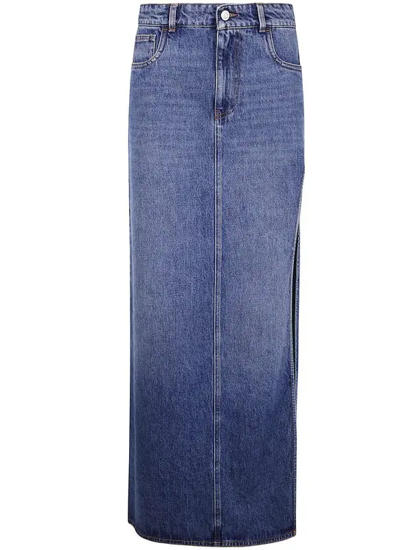 Coperni Garter Belt Denim Maxi Skirt